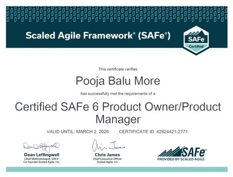Safe Agile Popm Productowner Productmanagement Leanagile… Pooja
