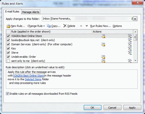 Tip Scheduling Outlook Rules To Turn On And Off Automatically Outlook Tips