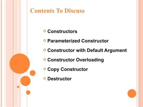 Constructor Destructor Slides Ppt Programming Languages Computing