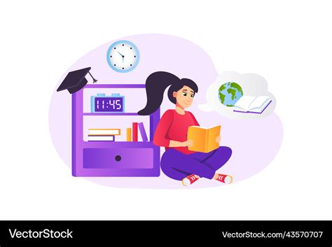 Learning Process Concept In Flat Style With People