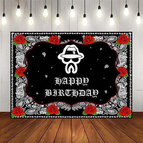 Lofaris Cholo Theme Backdrop For Photography Black Flower