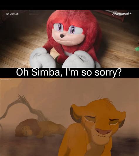 Knuckles Comforts Simba By Darling850 On Deviantart