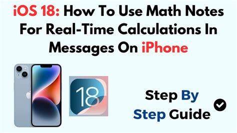 Ios 18 How To Use Math Notes For Real Time Calculations In Messages On Iphone Youtube