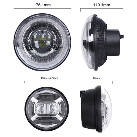Купить Фары LED LOYO DRAGON EYE CHROME SILVER (7 дюймов LOYO LY-DE7-001 ...