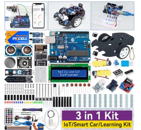 Sunfounder 3 In 1 Arduino Uno Starter Kit Intermediate