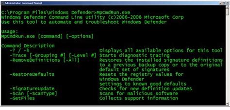 How To Use The Windows Defender Command Line Utility