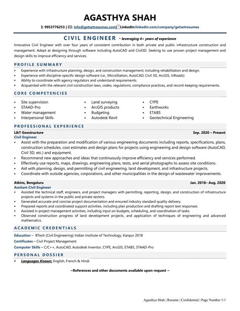 Planning Engineer Cv Summary At Maria Joiner Blog