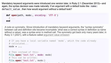 The Design Decisions And Evolution Of A Method Definition Ruby Case