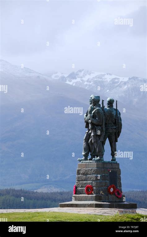 The Commando Memorial At Lochaber In The Scottish Highlands Dedicated