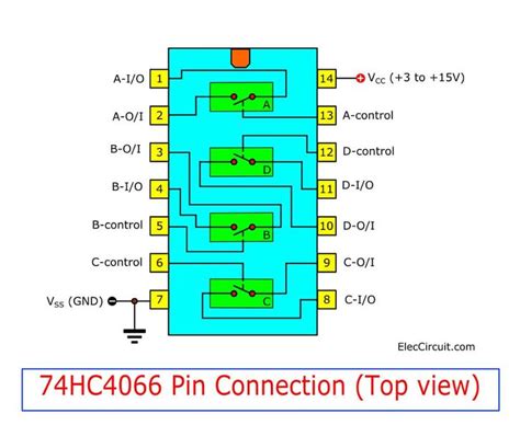 Cd4066 74hc4066 Quad Analog Switch Cmos Circuits Electronic Circuit Projects Simple