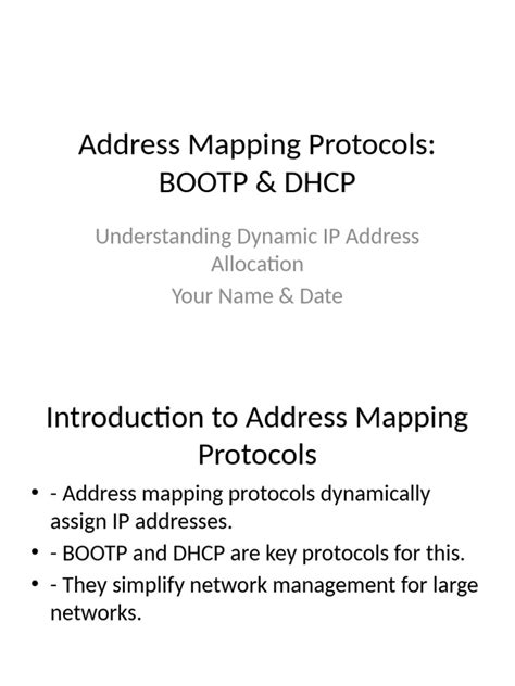 Bootp Dhcp Presentation Pdf