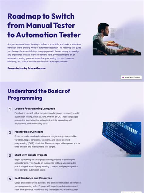 Roadmap To Switch From Manual Tester To Automation Tester Pdf