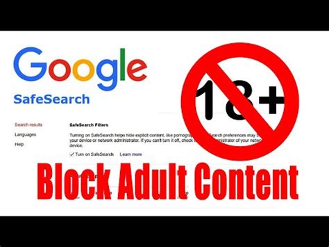 How To ON Google SafeSearch Block Adult Contents Images Videos Websites On Google Search