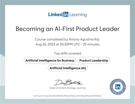 antony agustine raj on linkedin certificate of completion