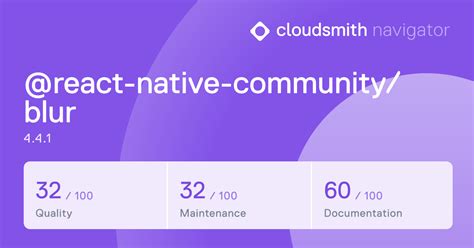 React Native Communityblur 441 Npm Package Quality Cloudsmith