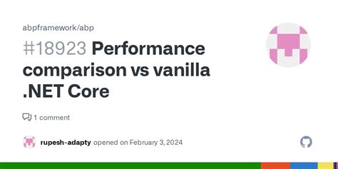 Performance Comparison Vs Vanilla Net Core · Issue 18923