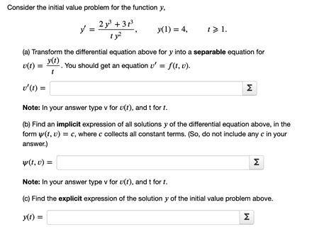 Solved Consider The Initial Value Problem For The Function