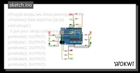 Lampu Merah Fawwaz Dan Raditya Wokwi Esp32 Stm32 Arduino Simulator