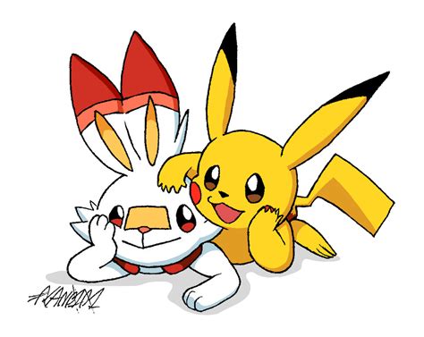 Pikachu And Scorbunny Weasyl