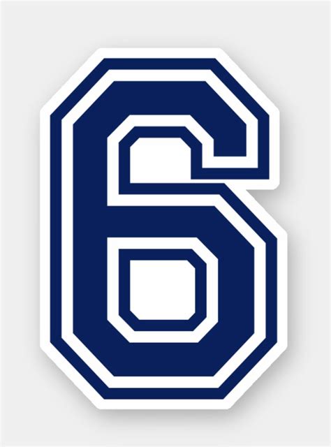 Custom Color Number Six 6 Sporty College Font Sticker Zazzle Letter G Letter Stencils