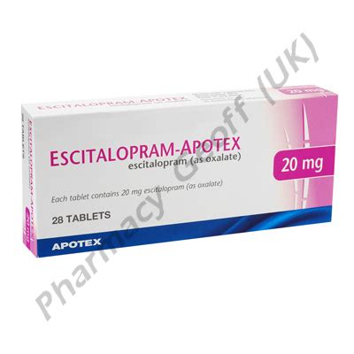 Escitalopram Apotex Escitalopram Mg Tablets Antidepressants Pharmacy Geoff UK