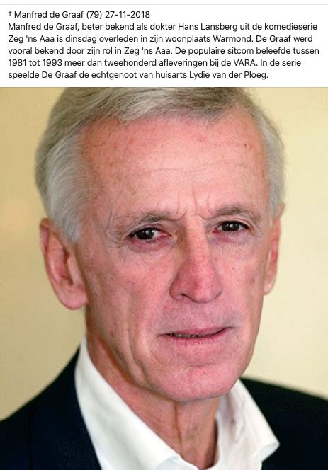 Manfred De Graaf 79 27 11 2018 Mensen Mannen Artiesten