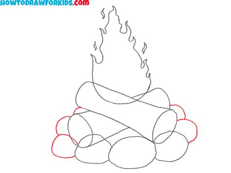How To Draw A Campfire Easy Step By Step