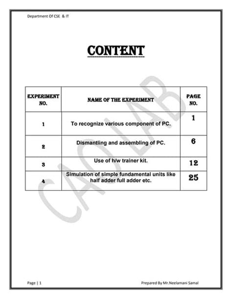 Computer Architecture Lab Manual Pdf