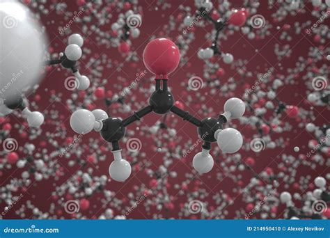 Acetone Molecule Ball And Stick Molecular Conceptual Model Scientific
