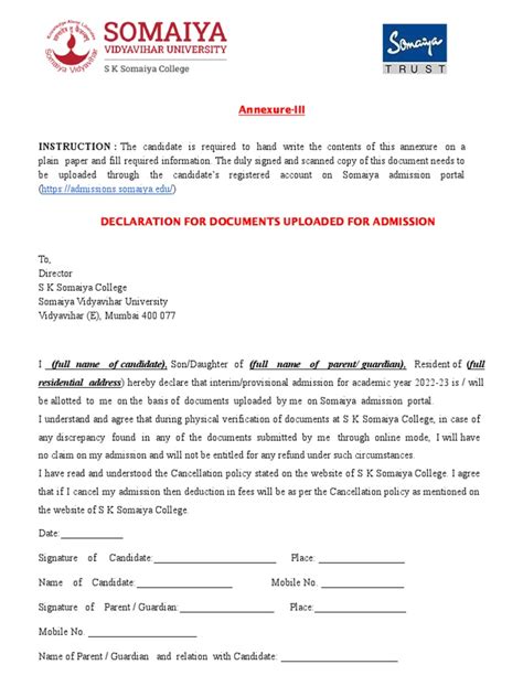 Sksc Undertaking Form Ay2022 23 Pdf