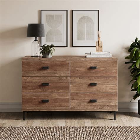Fulton 6 Drawer Chest Pine Dunelm