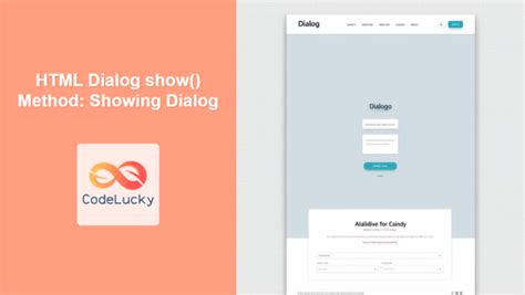 html dialog open property dialog open codelucky