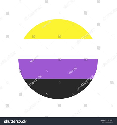 Nonbinary Flag Logo On White Background Stock Vector Royalty Free