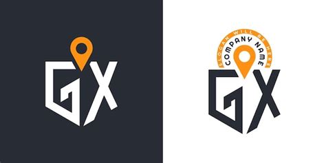 Premium Vector Gx Location Logo Bundle Letter Gx Logo Dual Vector Icons For Recruitment And