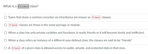 Solved In C A Friend Class Can Access Private And