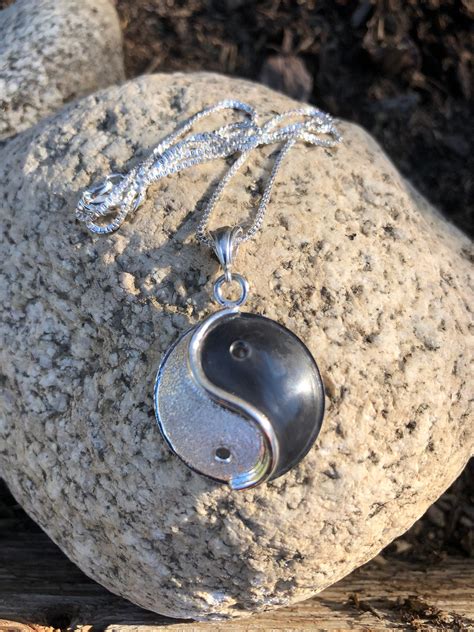 Yin Yang Necklace Zen Necklace Handmade Yin Yang Jewelry 18 Inch