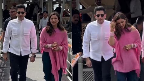 Watch video: Parineeti Chopra, Raghav Chadha make FIRST appearance as ...