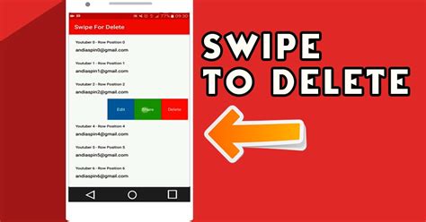 Tutorial Swipe To Delete In Android Studio How To Tutorials Source Code By Tuts Code