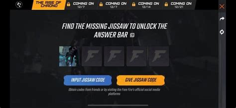 Free Fire Guess The Ambassador Event All Free Fire Jigsaw Codes Inside