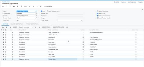 Target Equipment Import Scenario Community