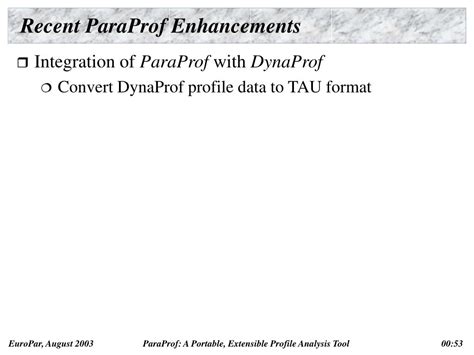 ppt paraprof a portable extensible and scalable tool for parallel