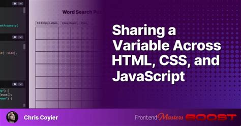 Sharing A Variable Across Html Css And Javascript Santhosh Kumar