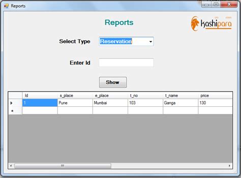 railway reservation system project in vb with source code and report [ download ] kashipara