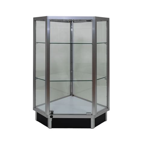 Corner Glass Display Case Glass Corner Display Case With Lights