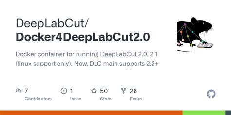 GitHub DeepLabCut Docker DeepLabCut Docker Container For Running DeepLabCut