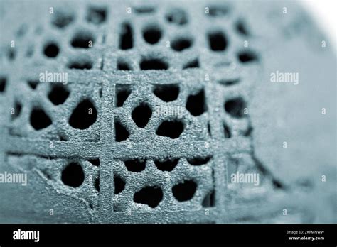 The Surface Of Object Printed On 3d Printer For Metal Macro Close Up View Of Model Printed From