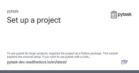 Set Up A Project Pytask 0 5 5 Dev6 G15ea1b3 Documentation