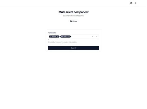 Shadcn Multi Select Component By Sersavan A Nextjs Template Built