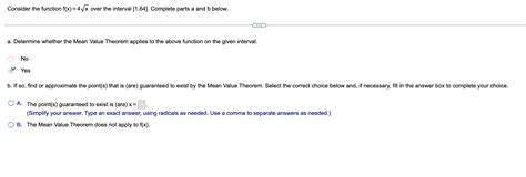 solved consider the function f x 4x over the interval