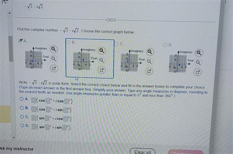 Solved I Plot The Complex Number I Choose The Chegg
